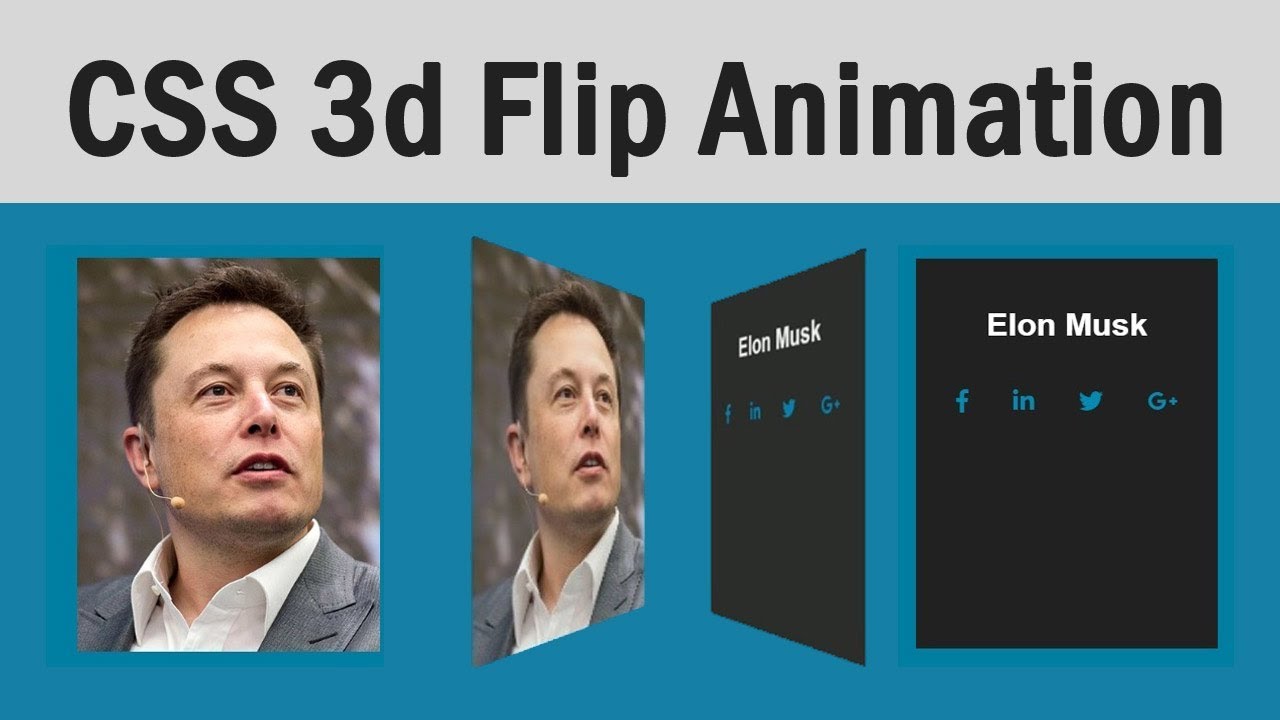 Css 3d Flip Animation Css 3d Flipping Card Hover Effect Youtube 8042