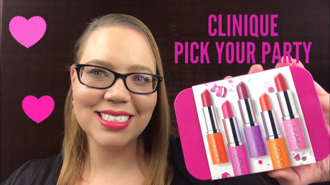 CLINIQUE PICK YOUR PARTY | SWATCHES AND TRY ON | SodaSiren - YouTube