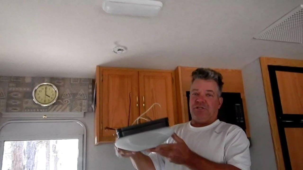 How To Upgrade Your RV Living Room Lights - LED And New Fixture - YouTube
