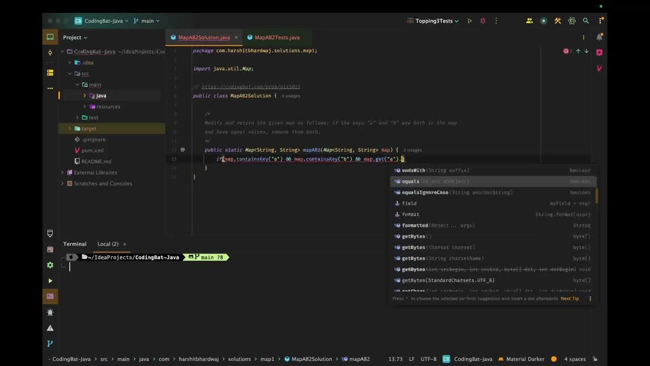 CodingBat Java | Map-1 Section | mapAB2 - YouTube