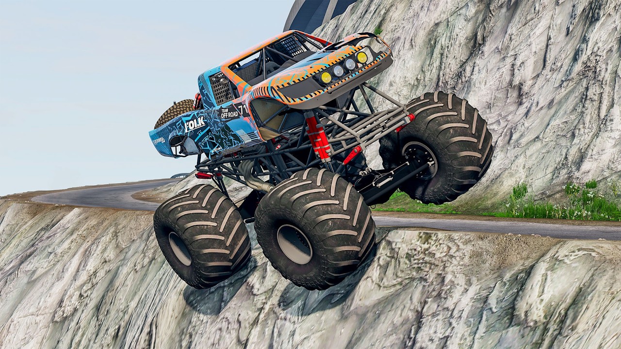 Epic Cars vs Cliff Roads Crashes #56 – BeamNG drive Modern BeamNG - YouTube