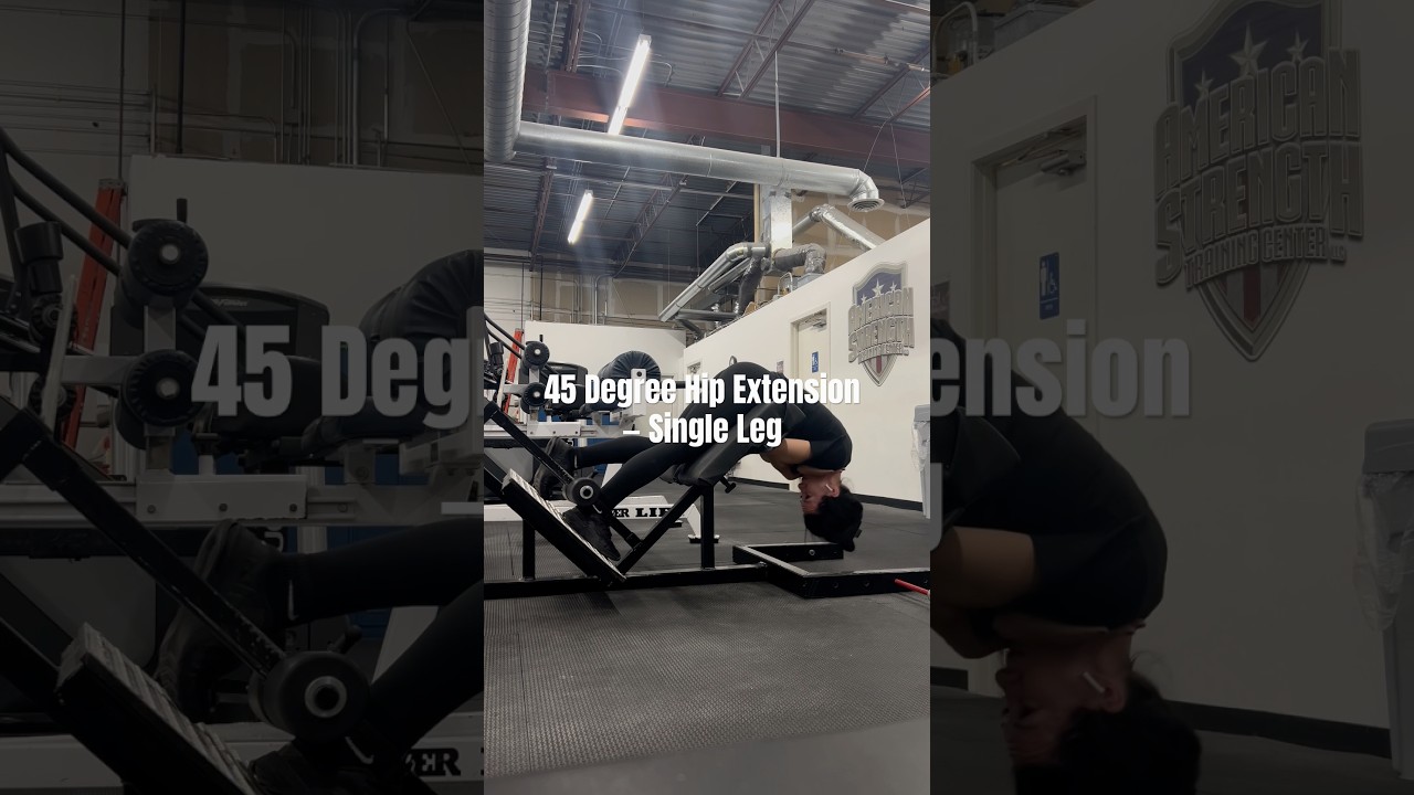 45 Degree Hip Extension— Single Leg | Angela at American Strength - YouTube