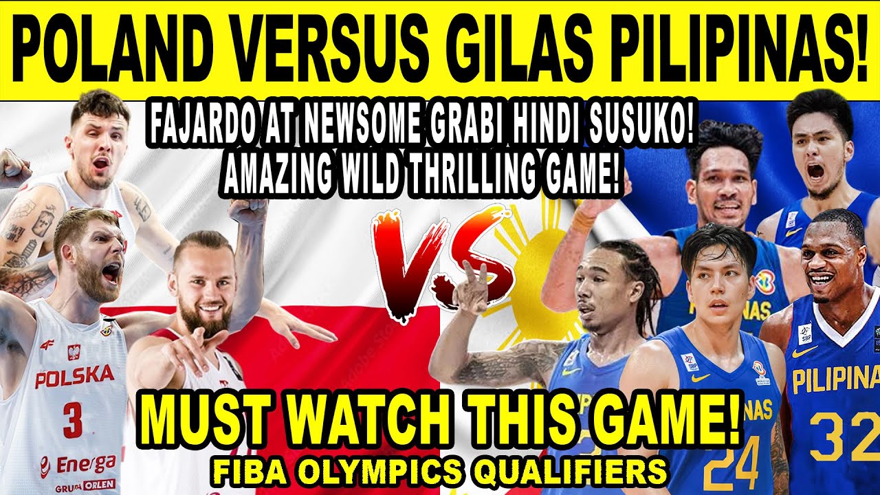 GILAS PILIPINAS vs POLAND! Fajardo Amazing Clutch Shot Perimeter! - YouTube