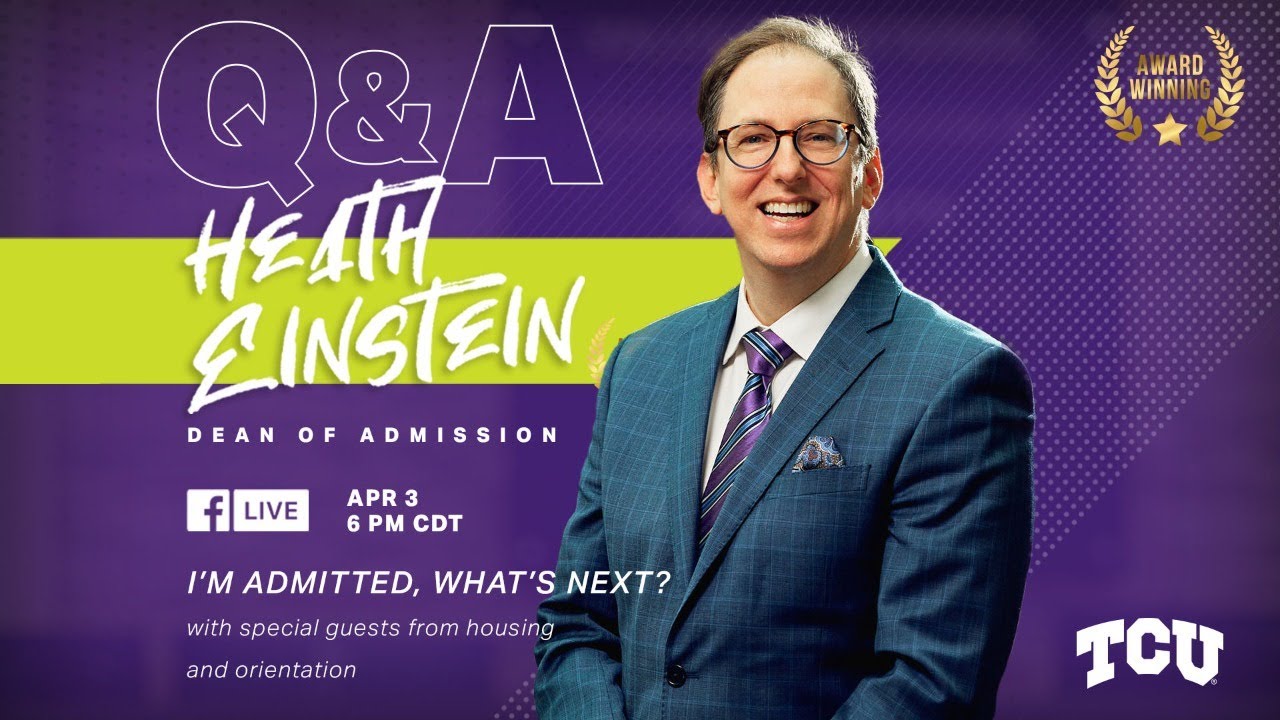 TCU Admissions Live - Admitted Next Steps - YouTube