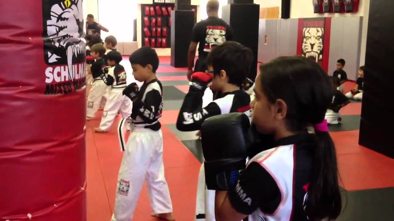Children's Kickboxing Class At Tiger Schulmann's in Rego Pa - YouTube