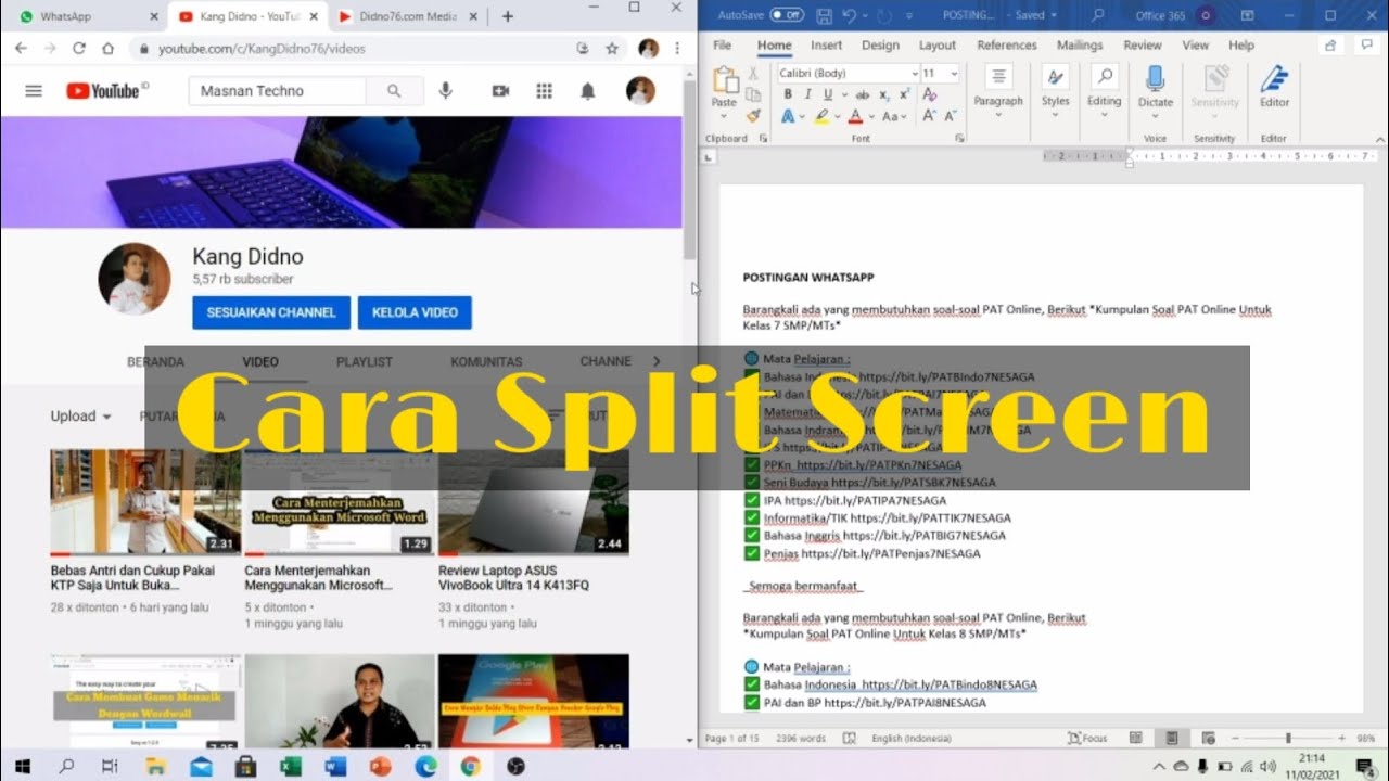 Cara Membagi Tampilan Layar Laptop Menjadi 2 atau Lebih (Split Screen ...