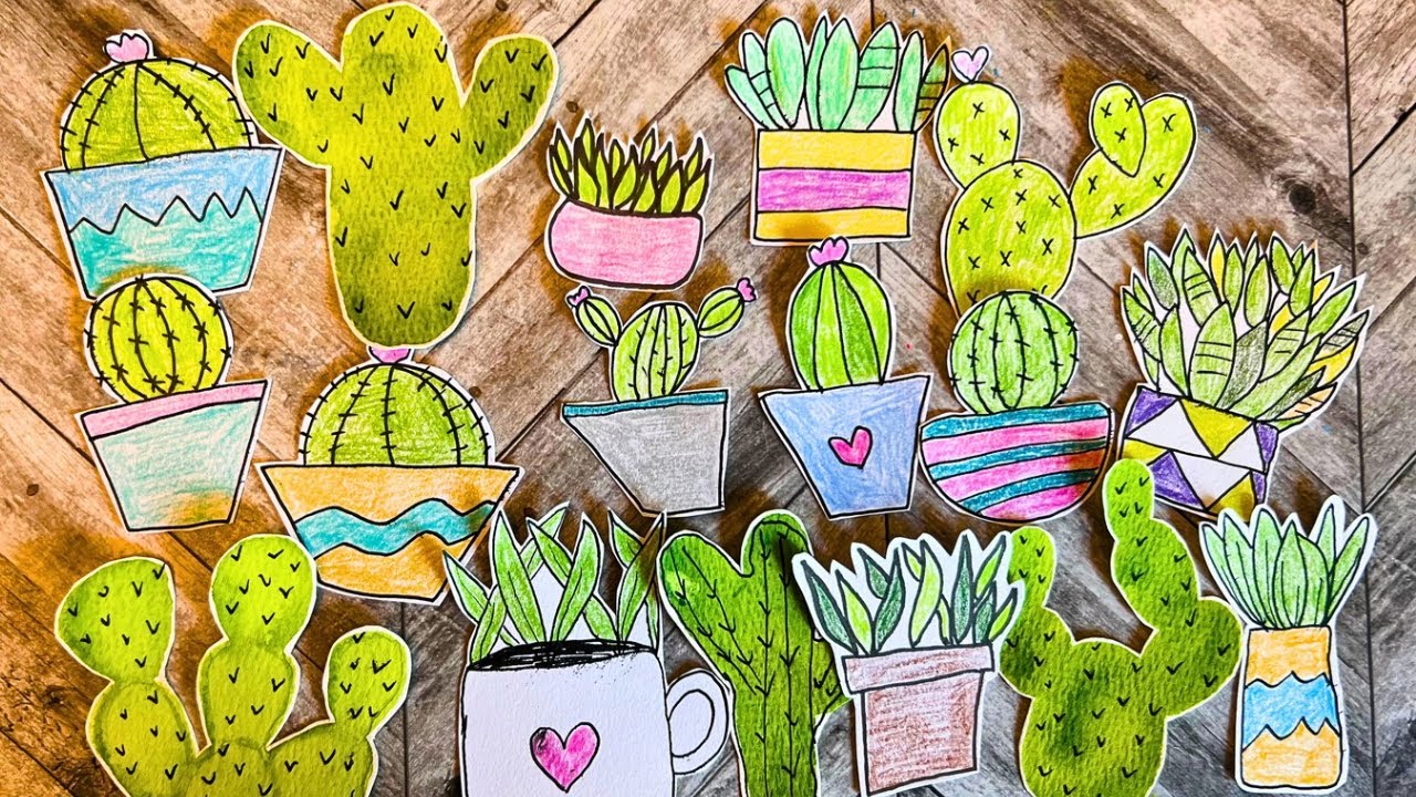 EASY Botanical COLLAGE FODDER for Junk Journals | Cactus and Succulent ...