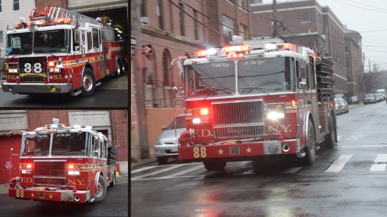 [AIRHORN!] FDNY Engine 88 & Ladder 38 respond to multiple separate runs ...
