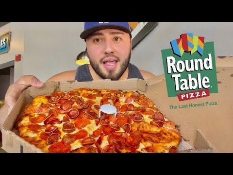 MUKBANG ROUND TABLE PIZZA EATING SHOW 