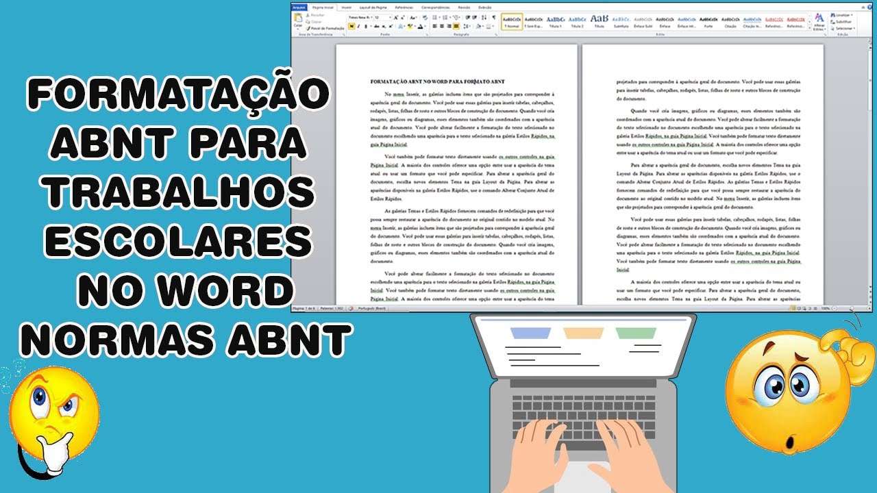 Formatação ABNT para Trabalhos Escolares no Word Normas ABNT - YouTube