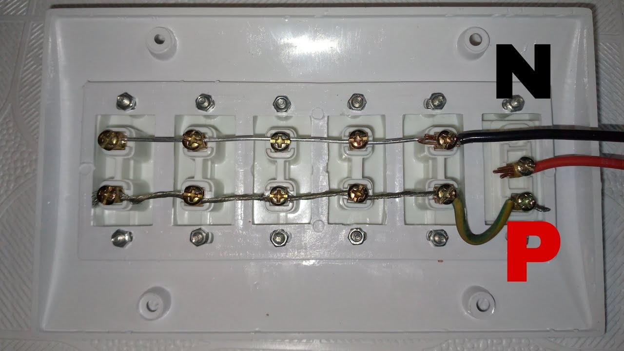 5 socket 1 switch connection || one switch five socket board wiring ...