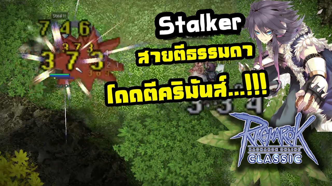 Ragnarok classic Stalker สายตีธรรมดา กระโดดตีคริมันส์ ๆ คริแตกสะใจมาก ...