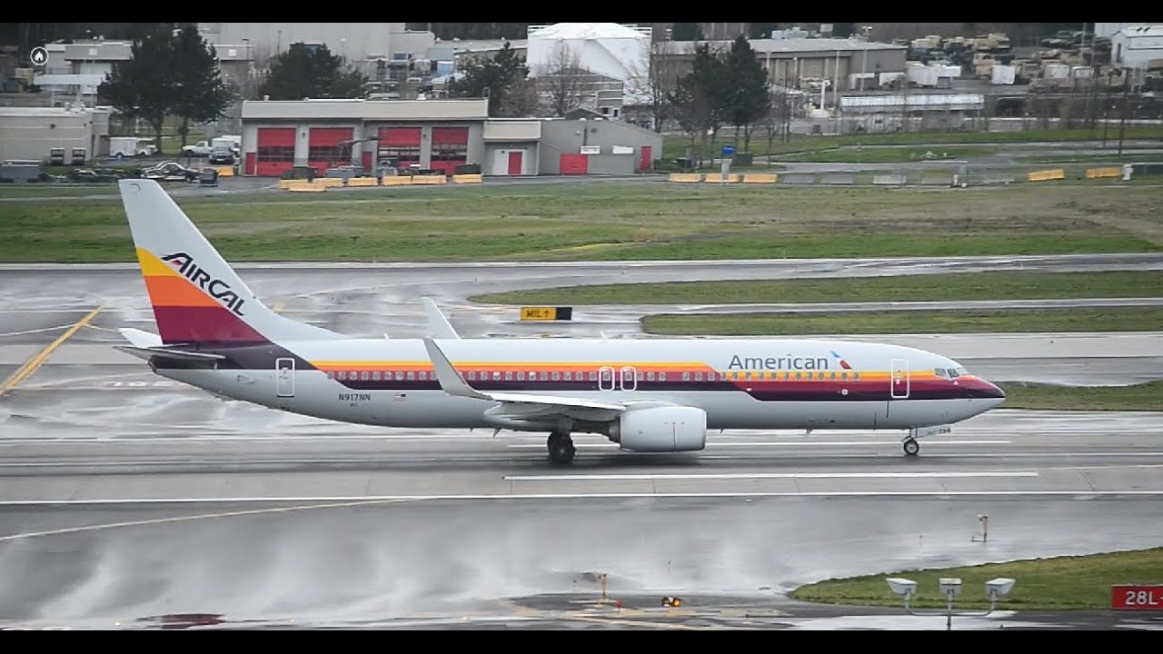 American Airlines Boeing 737-800 [N917NN] (AirCal Retro livery) Takeoff ...