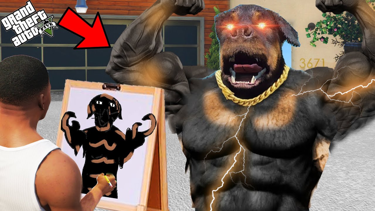 Franklin Using Magical Painting To Draw Strong And Powerful Chop Ever ...