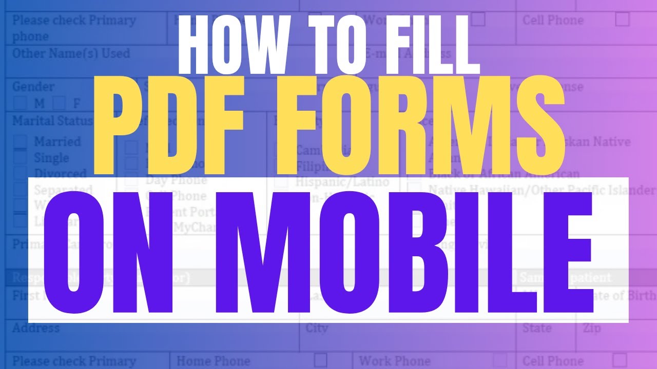 How To Fill Up Form On PDF On Mobile (2025 Update, Quick & Easy) - YouTube