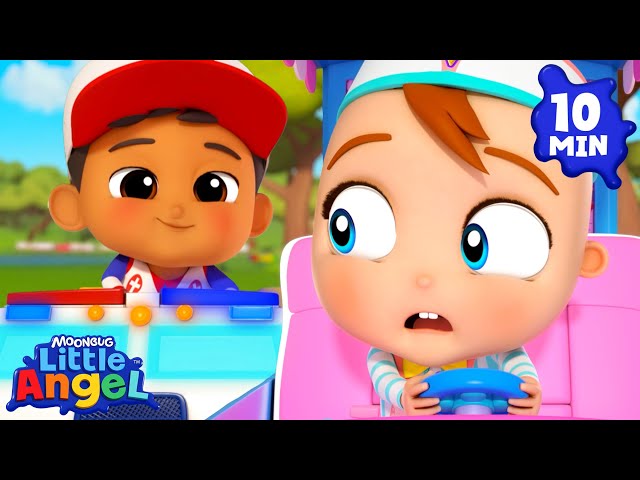 3...2...1... Let's Race!! 🛻 Little Angel | Nursery Rhymes for Babies ...