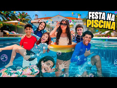 DIA DE FESTA NA PISCINA DA MANSÃO DE FÉRIAS COM DIREITO A MUITA CURTIÇÃO!!! 