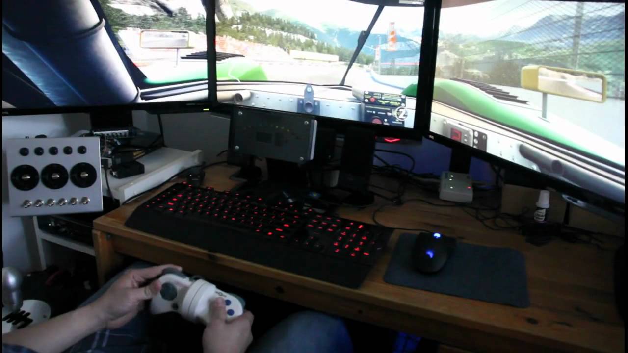 RaceRoom Racing Experience - neGcon PlayStation controller - YouTube