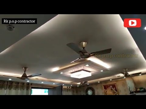 false ceiling design for living room with one fan | RK P.O.P ...