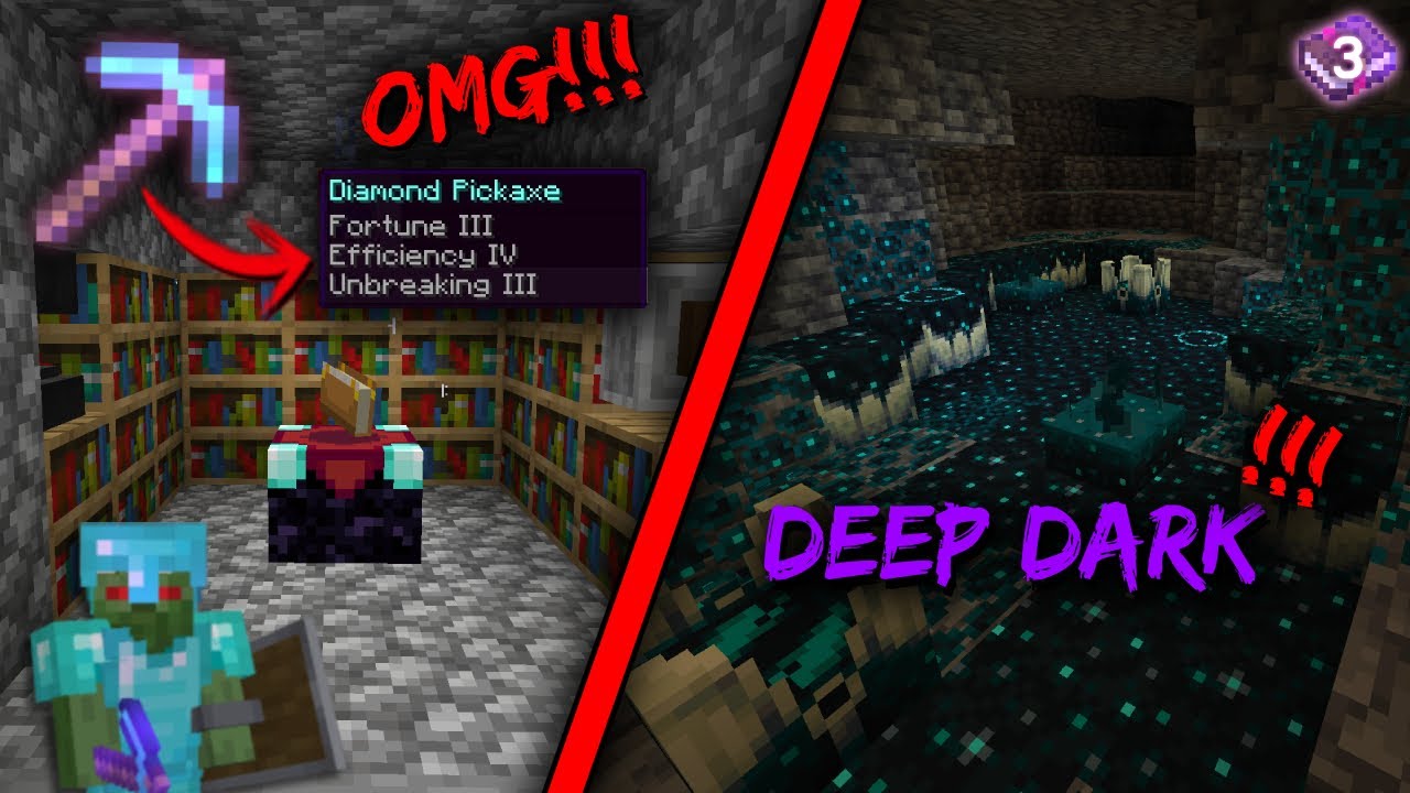 Getting Enchantments and Visiting the Deep Dark | Minecraft Hardcore Ep ...