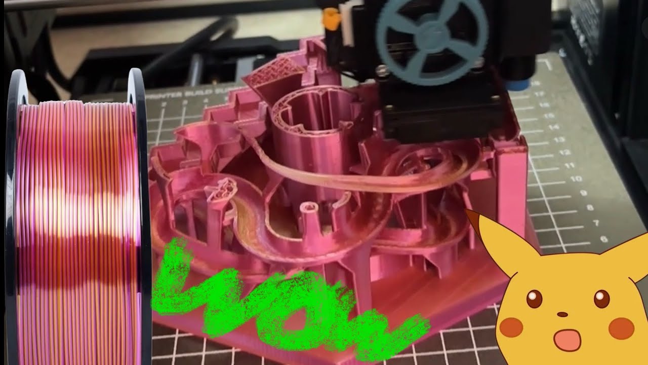 FLASHFORGE Silk Dual Color Filament, Gold and Rose 2 in 1 Coextrusion ...
