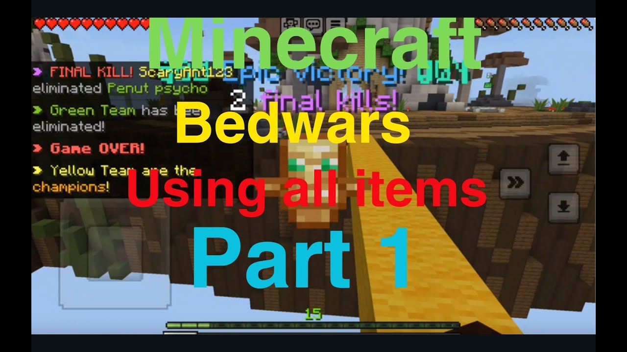 Minecraft Bedwars using every item challenge. - YouTube