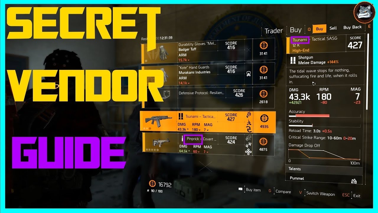 The Division 2 | Secret Vendor Guide - YouTube