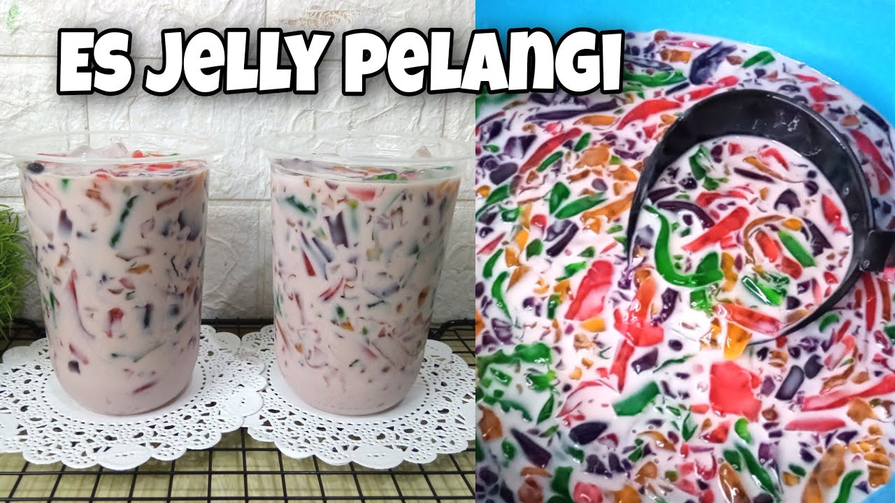 Resep es jelly pelangi super creamy seger banget jadi ide jualan ...
