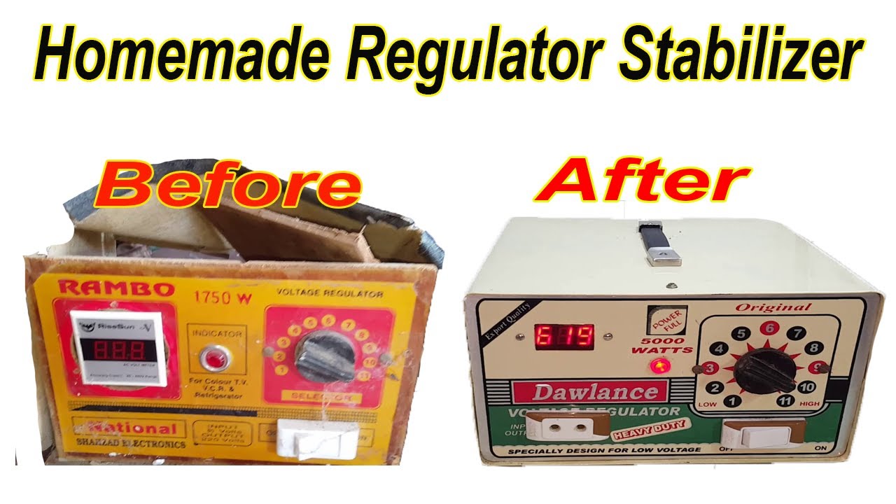 Homemade Stabilizer 80 Volt Into 440 volt - YouTube