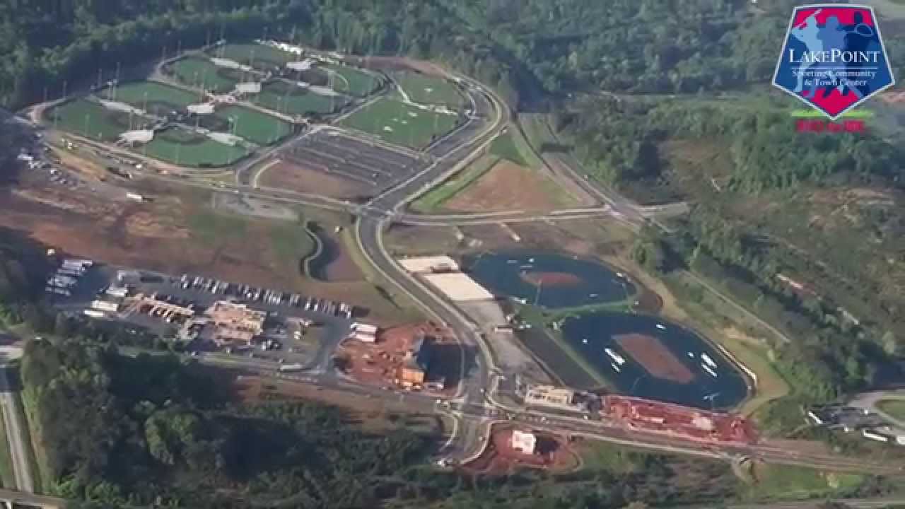 LakePoint Sporting Community Aerial Video - Construction from April ...