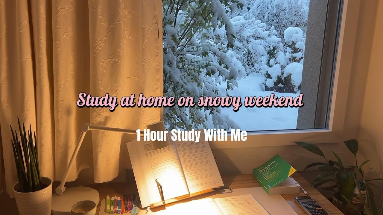 1 hour of study at home | No music | Study on a snowy weekend - YouTube