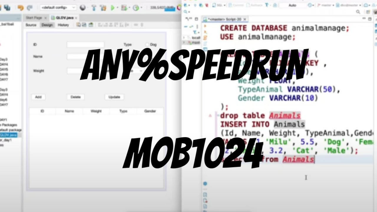 [21/4/2025] MOB1024 - Full Chức Năng (MVC - JDBC) | Speedrun Any% trước giờ cơm - YouTube