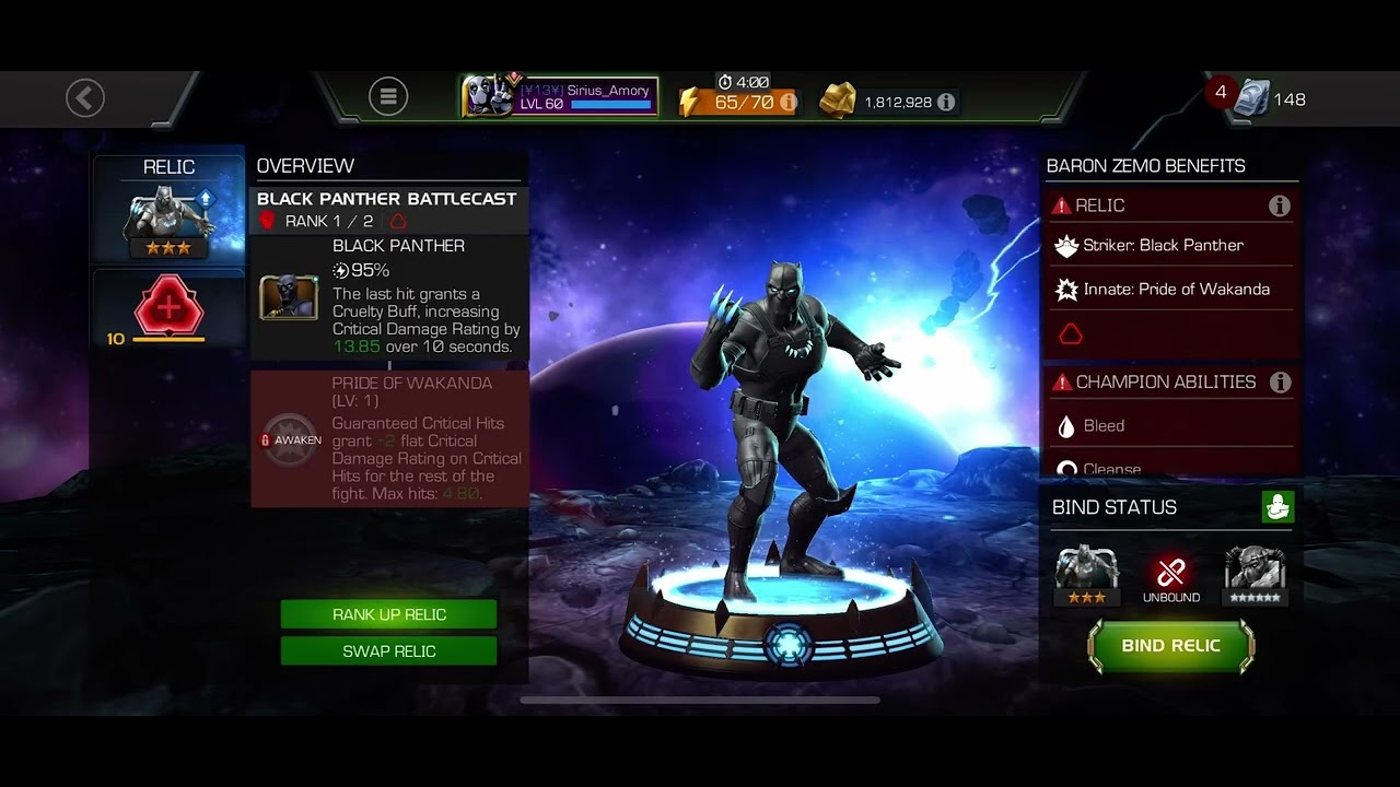 Mcoc relic binding bug? - YouTube