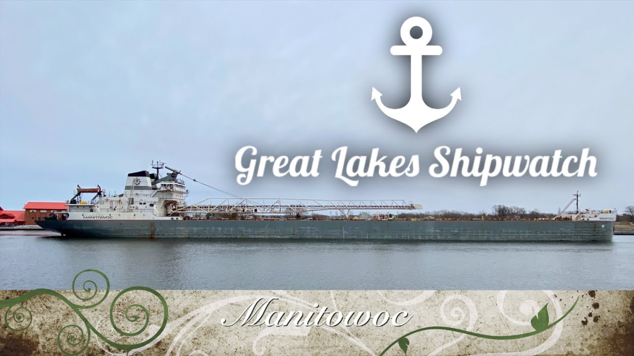 Manitowoc cargo ship coming into Manistee, Michigan - Great Lakes ...