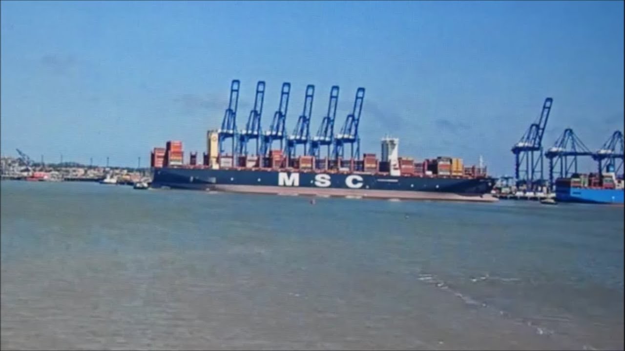 MSC Leni away from the Port of Felixstowe. 4th May 2020 - YouTube