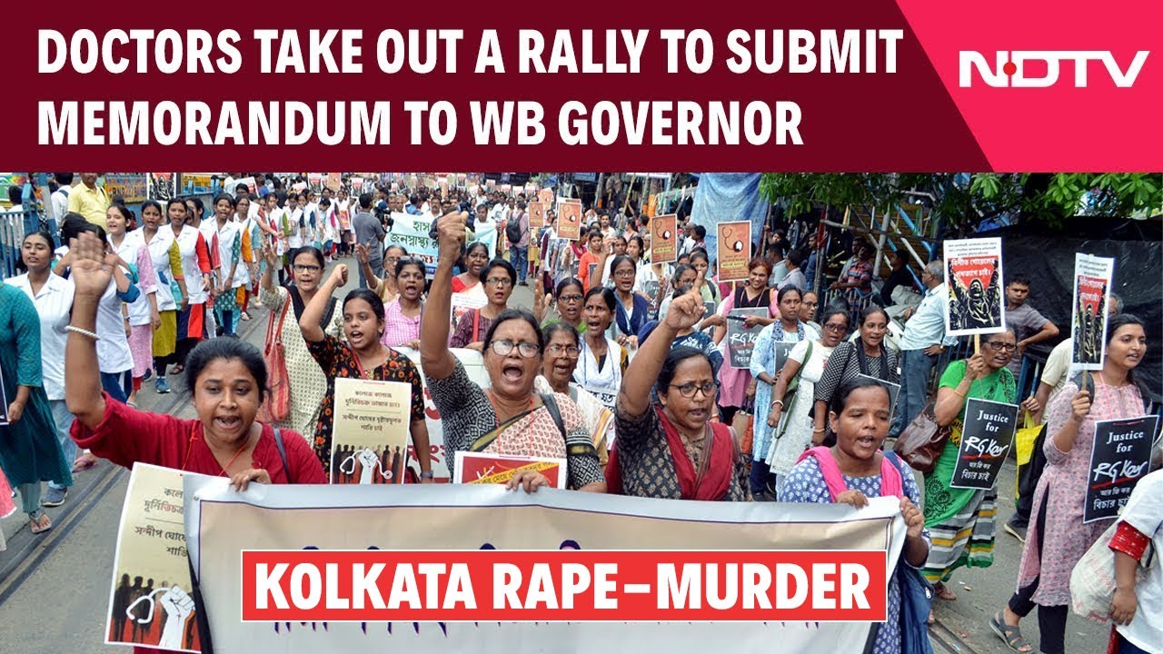 Kolkata Doctor Case | Doctors, Health Workers Take Out Rally To Submit ...