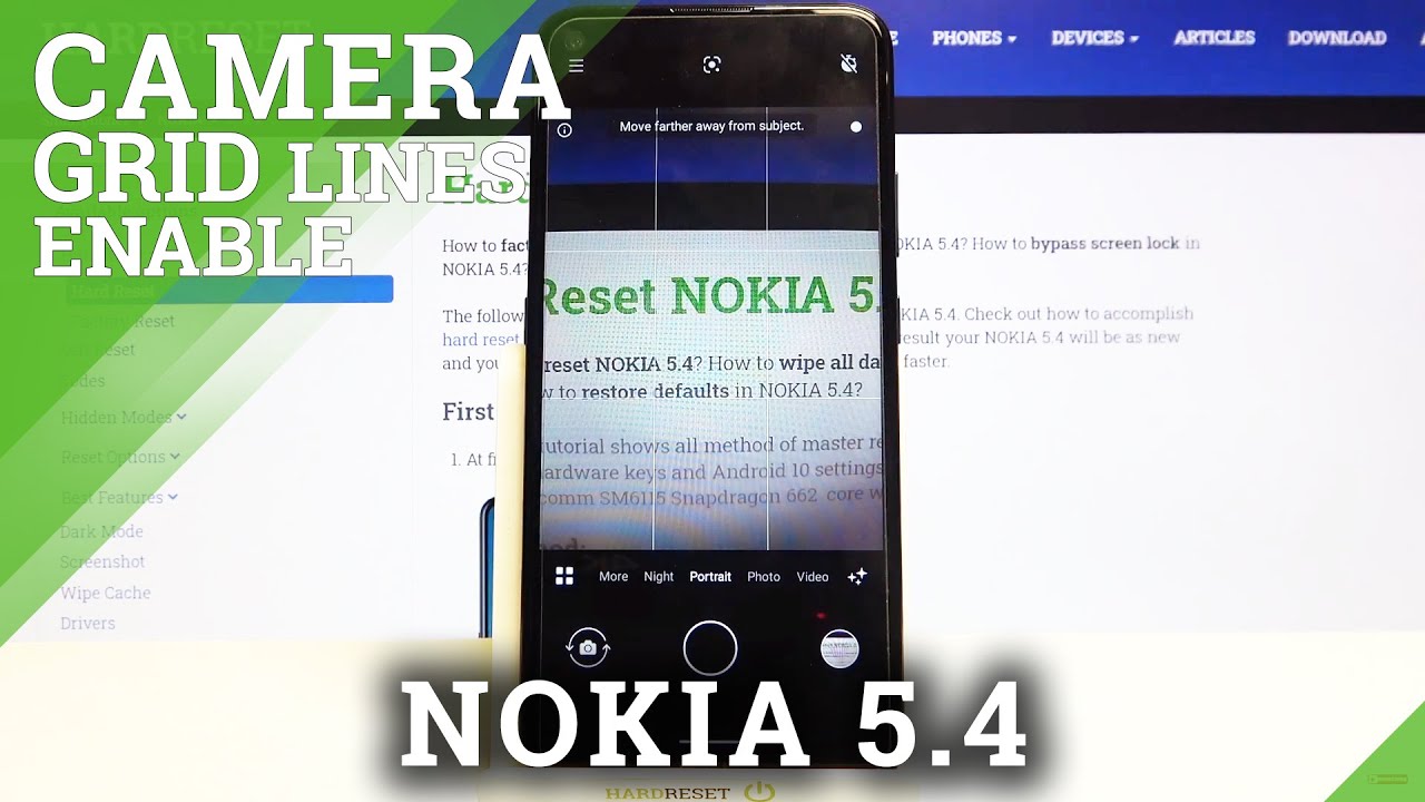 Nokia 5.4 - Turn On / Off Camera Grid Lines - YouTube