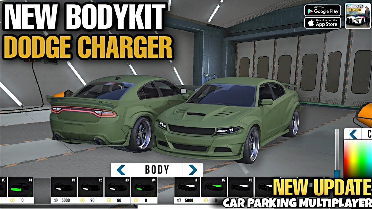 New Bodykit Dodge Charger Car Parking Multiplayer New Update - YouTube
