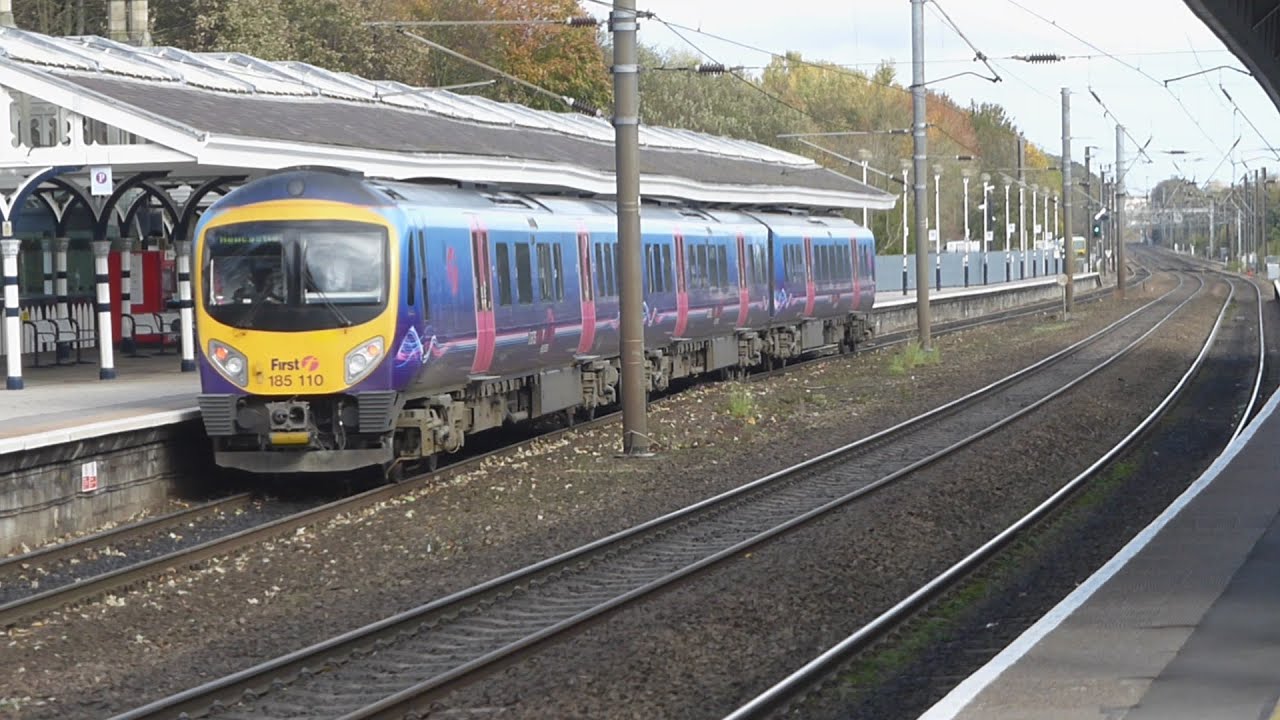TransPennine Express 185110 arrives at Durham (20/10/14) - YouTube