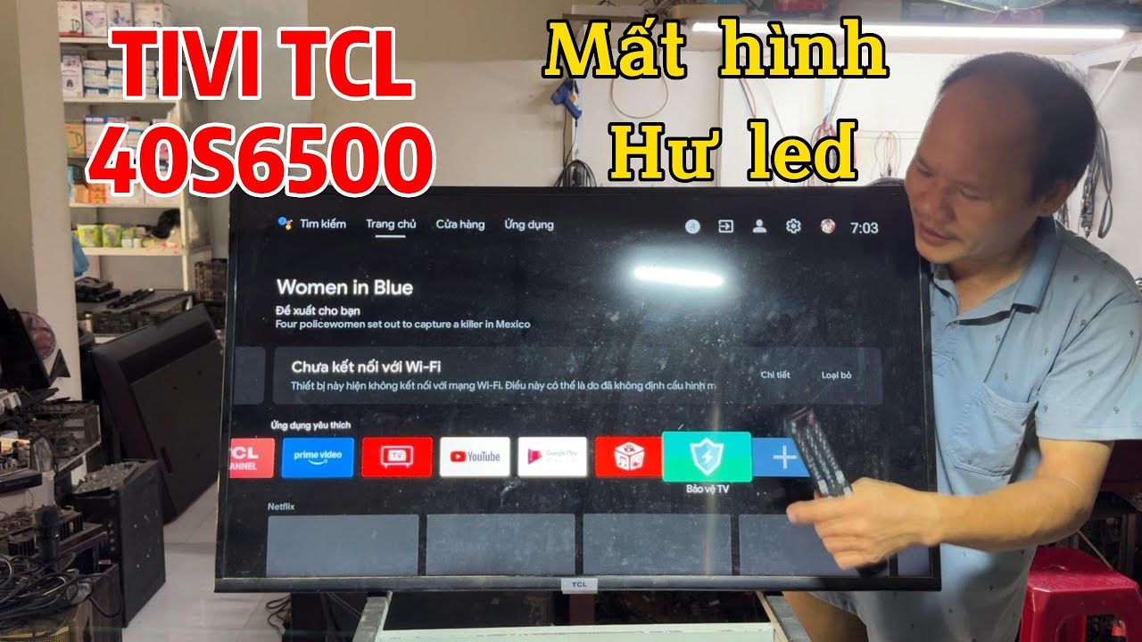 Tivi TCL 40S6500 mất hình có tiếng hư led - YouTube
