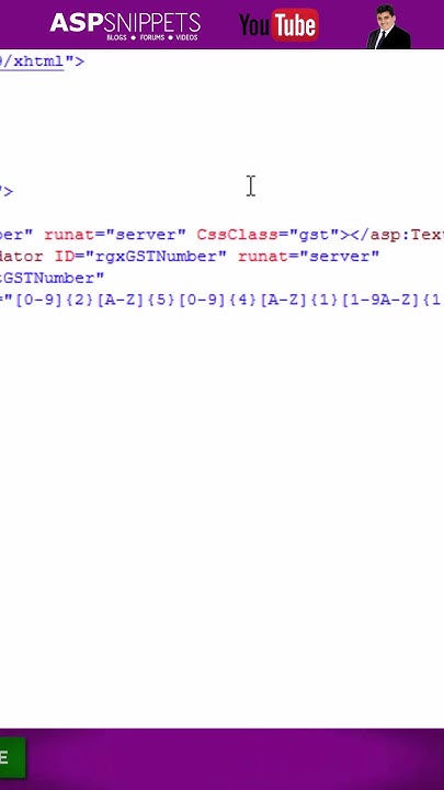 GST (Goods and Services Tax) Number validation using RegularExpressionValidator in ASP.Net - YouTube