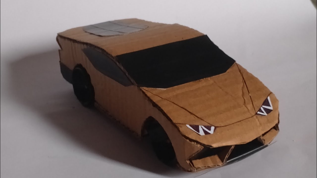 How to make a cardboard car -Lamborghini huracan@Karclash #diy# ...