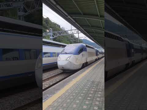 마산발 서울행 KTX산천 #282 #4024 밀양역 도착 - YouTube