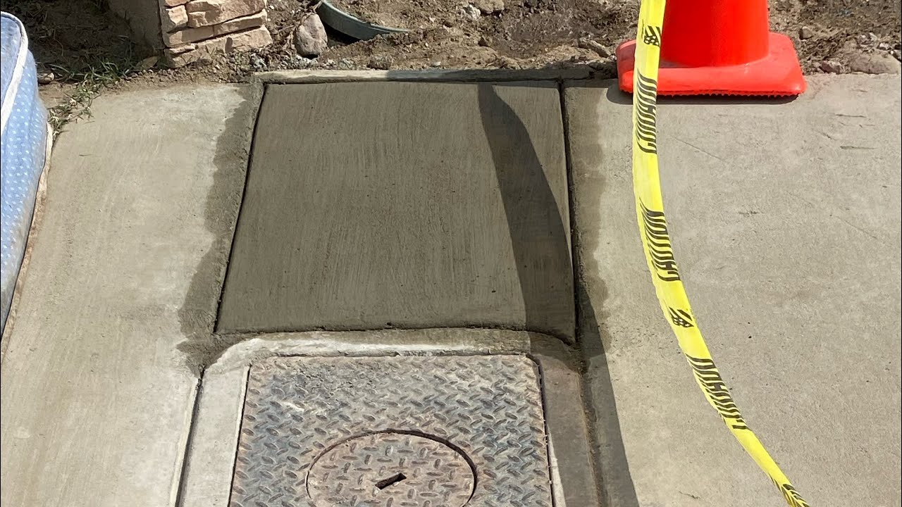 part 2 shows the Finished Concrete Slab with straight Cocrete edges ...