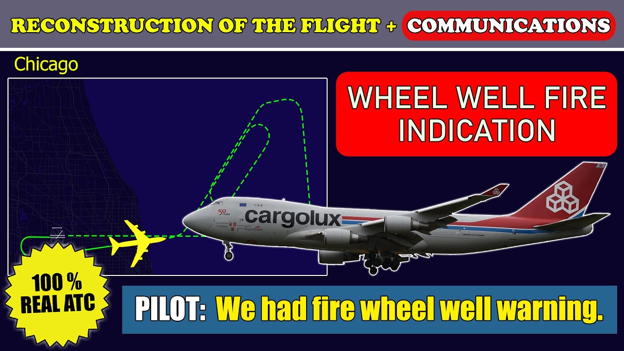 Wheel well fire indication | Cargolux Boeing 747-400 | Chicago O’Hare ...