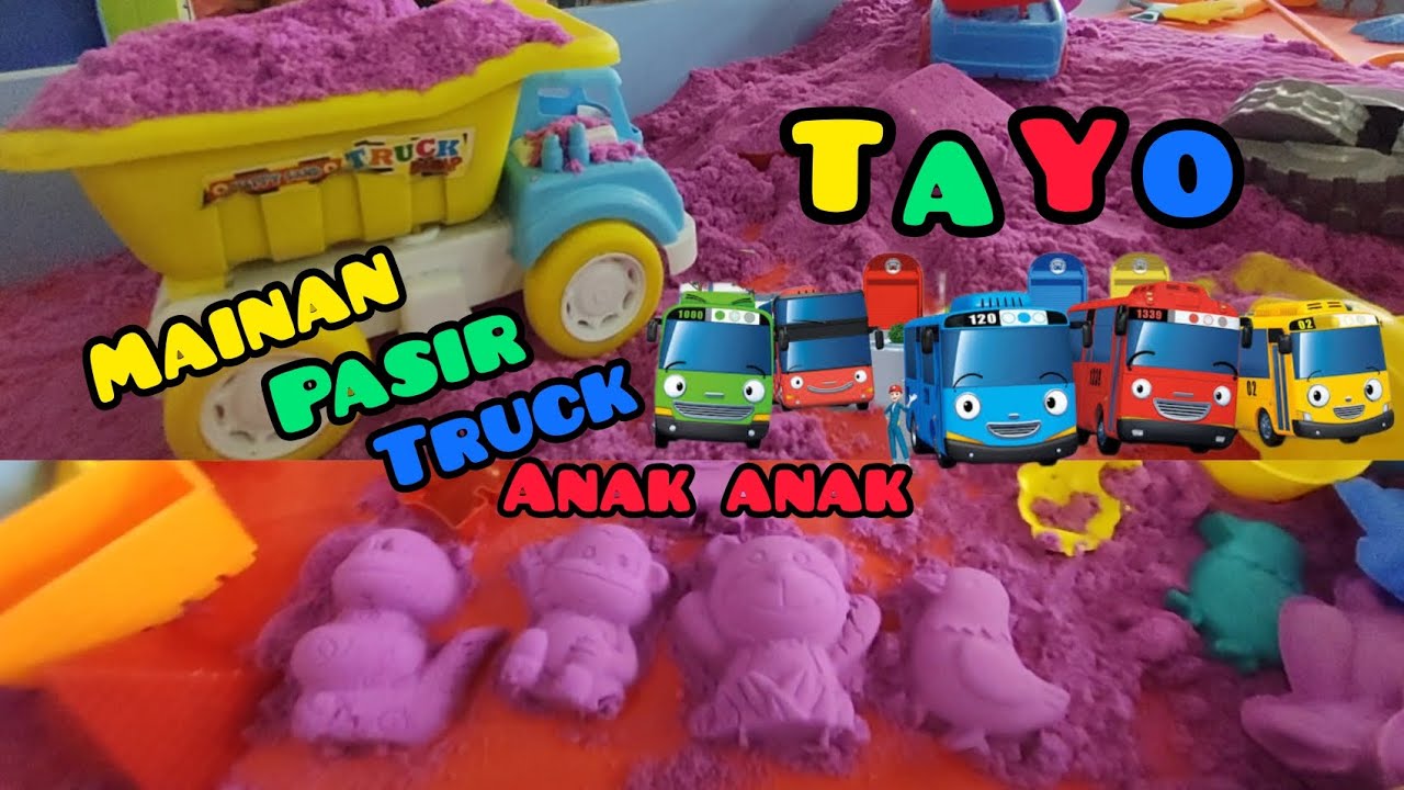 Toys Kids | Mainan Truck Tayo Bus Tayo | Bermain mainan pasir ‼️ - YouTube