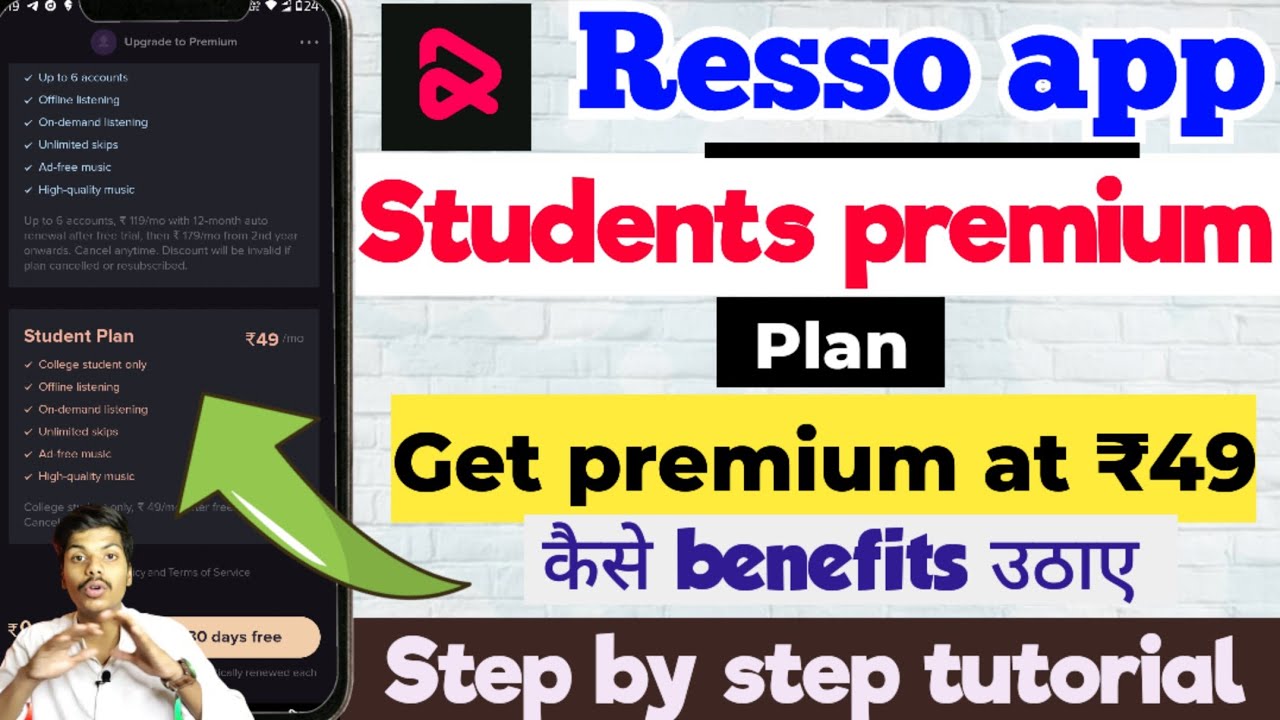 Resso app premium | Resso student plan get instant discount | Resso app ...