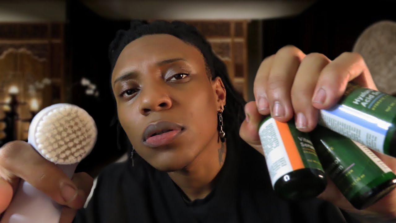 Doing Your Facial Skincare Treatment ASMR | Stress Relief (Personal ...