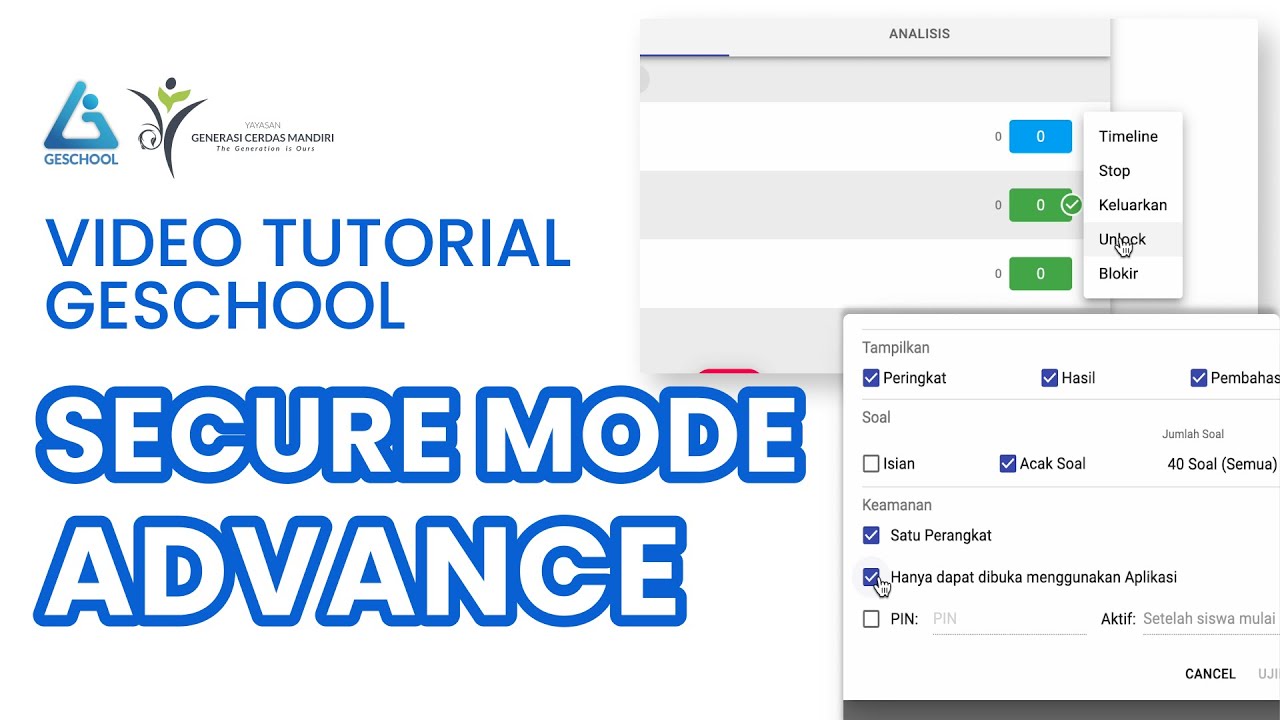 Video Tutorial Secure Mode Advance - YouTube