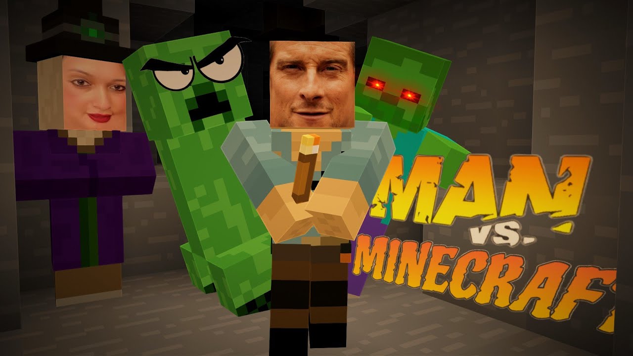 Man Vs Minecraft Part II | Minecraft Funny Animation | Man vs Wild ...